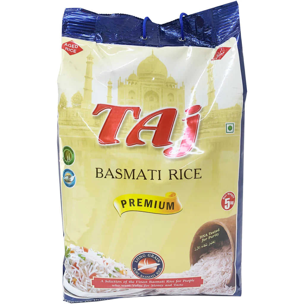 TAJ PREMIUM BASMATI RICE 5KG – Rumi Supermarket